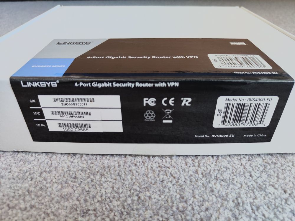 Linksys 4-Port Gigabit Security Router mit VPN RVS4000-EU (Gebraucht ...