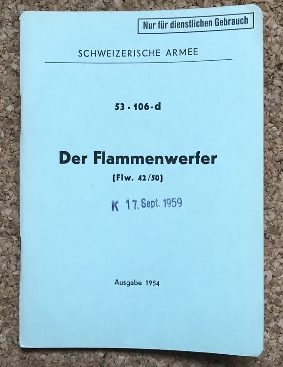SCHWEIZER ARMEE DER FLAMMENWERFER (Gebraucht) in Ostermundigen für CHF ...