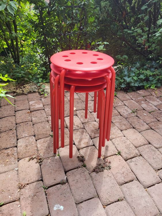 4 Hocker Marius rot von IKEA (Gebraucht) in Aarau für CHF 5 – nur ...