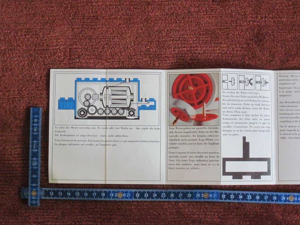 Prospekte Motor 4.5 V von LEGO 2 Stück (Gebraucht) in Feuerthalen für ...