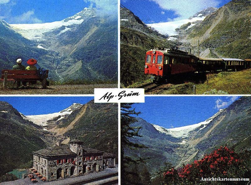 Alp Grüm - Bahn Mehrbildkarte + ca. 1965 | Kaufen auf Ricardo