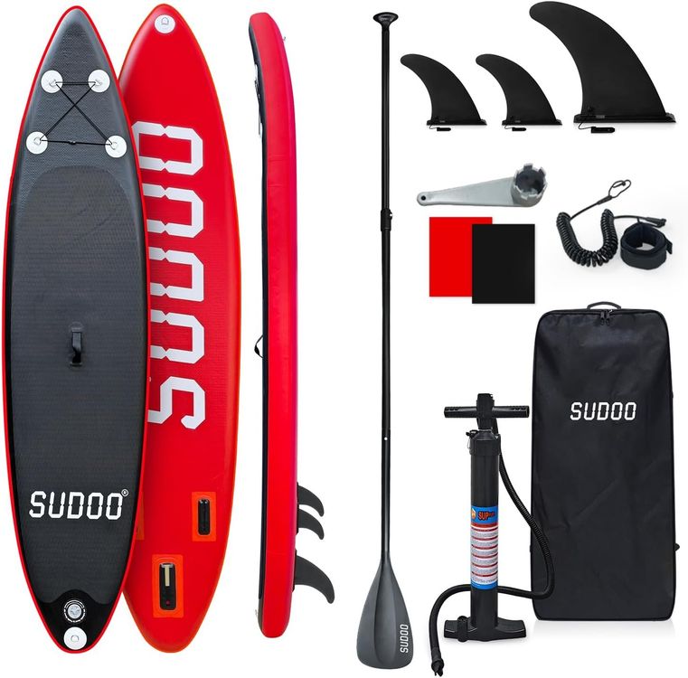 Stand Up Paddle 300 cm Komplett mit Zubehör, Paddel Flossen (Neu und ...