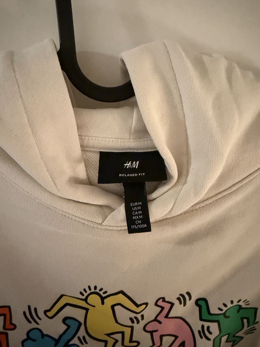 Keith Haring Hoodie M Beige Relaxed Fit Art Print 🎨 (Gebraucht) in ...