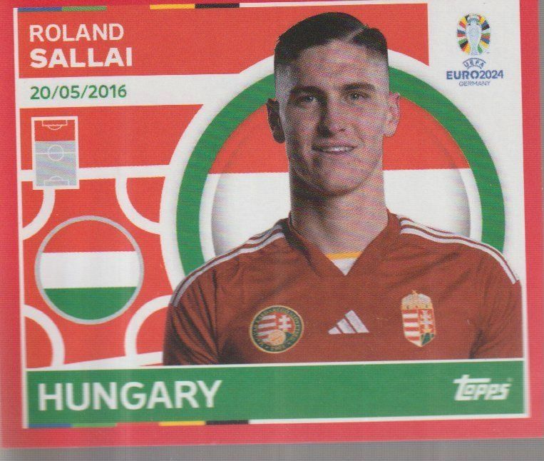 EURO 2024 Topps sticker HUNGARY HUN 18 SALLAI (Neu (gemäss Beschreibung ...