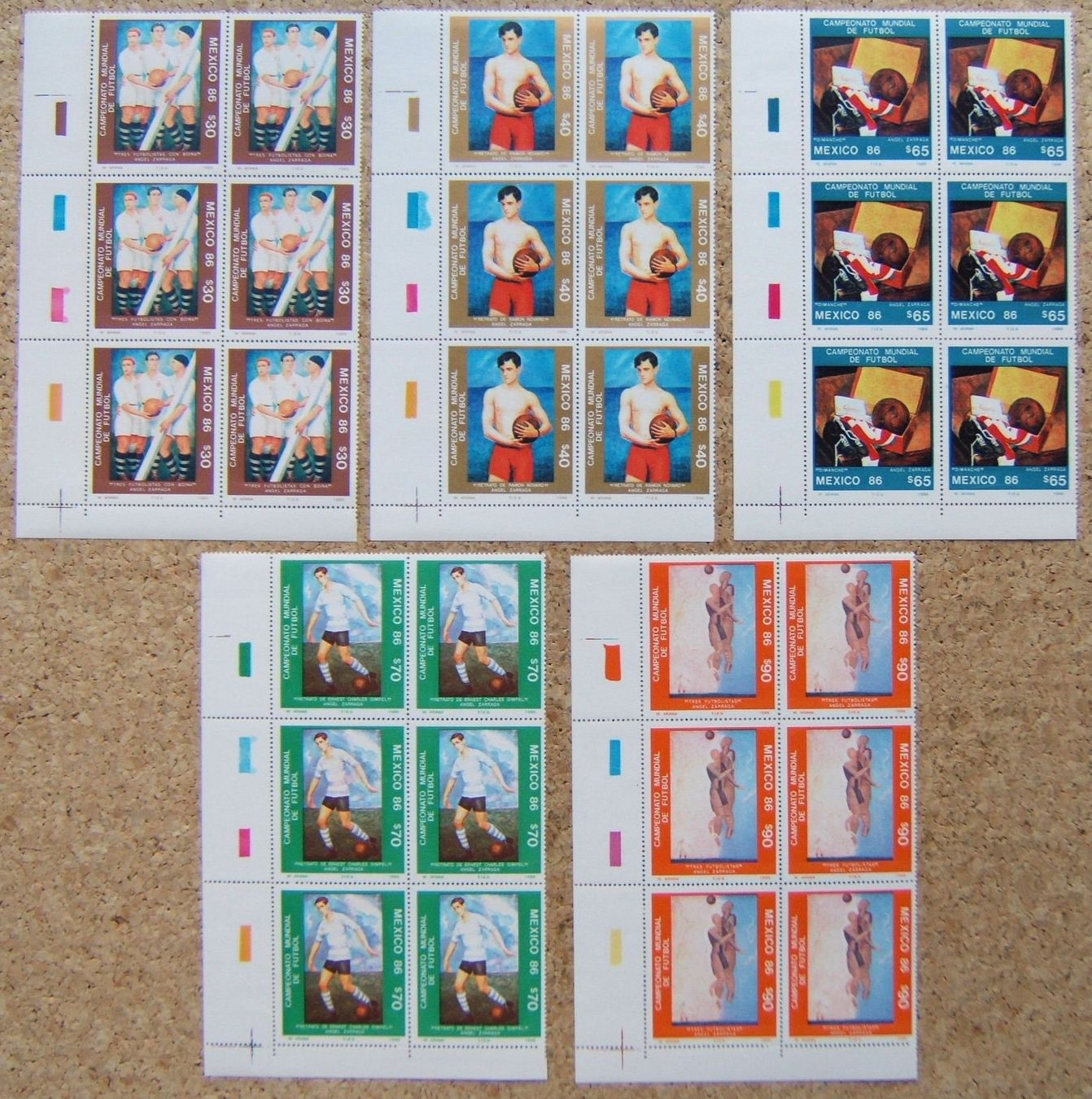 5x 6er BLÖCKE MEXICO FUSSBALL WM 1986 PF (Neu (gemäss Beschreibung)) in ...
