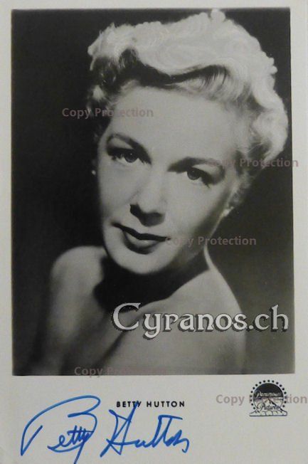 Betty Hutton (1921-2007) Schauspielerin - sign. Foto (Gebraucht) in ...