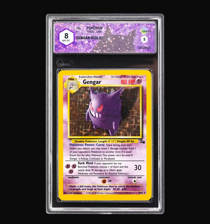 Pokémon-Karte – Gengar 5/62 – Fossil 1999 – Grad 8 – Nm (Neu (gemäss Beschreibung)) in Lugano ...