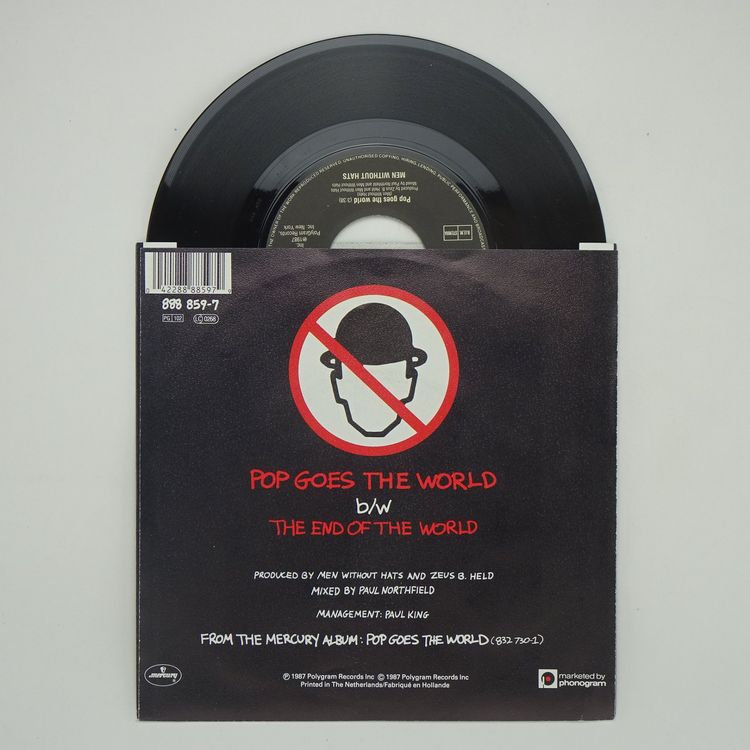 Men Without Hats - Pop Goes The World - 7" Picture Sleeve (Gebraucht ...