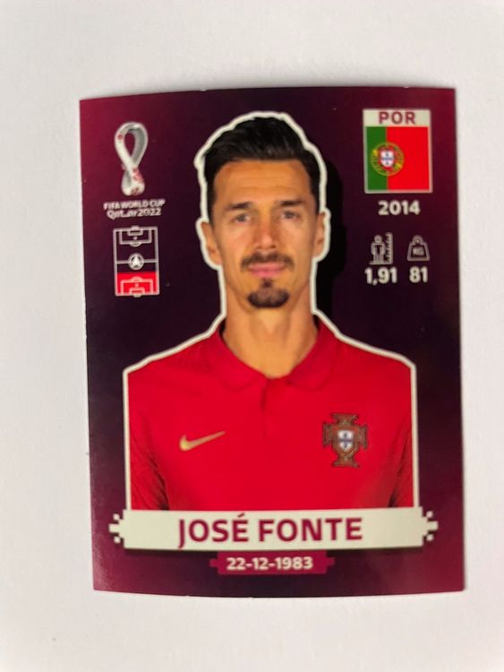 POR 6 Panini WM 2022 JOSE FONTE (Neu (gemäss Beschreibung)) in ...
