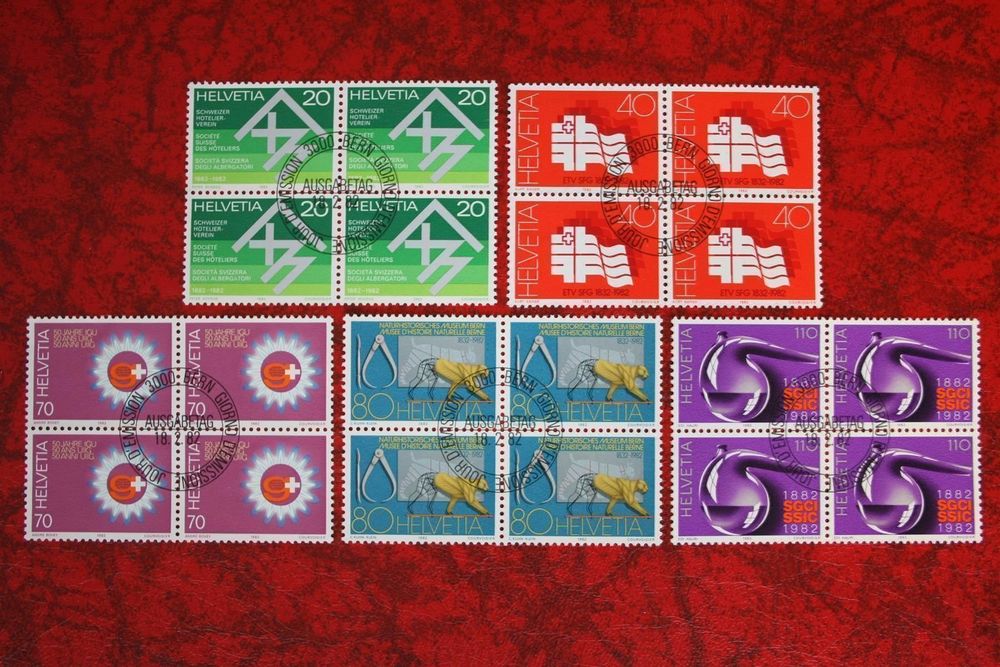 1982: 663-667 4er-Block ET. (Gebraucht) in Deitingen für CHF 6 – mit Lieferung auf Ricardo kaufen