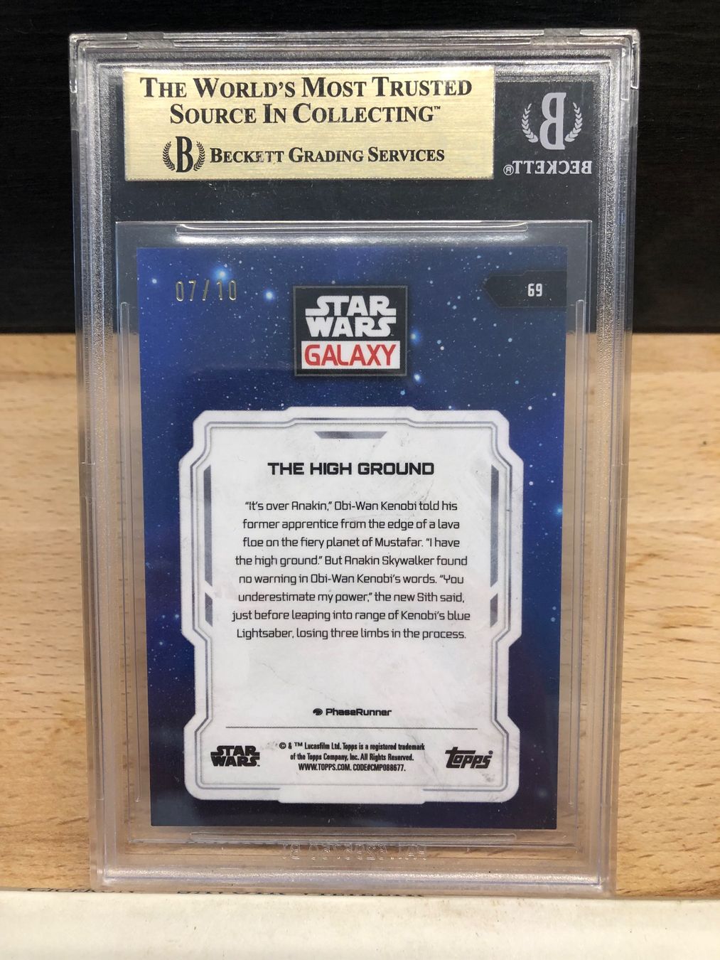 BGS 9.5 GEM MT High Ground /10 Topps Star Wars Galaxy 2024 (Neu (gemäss ...