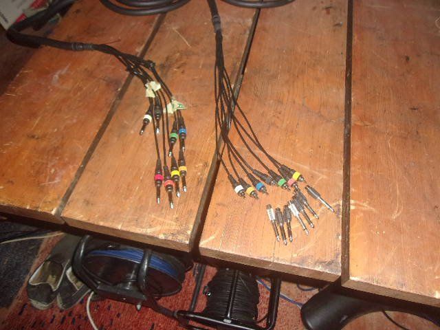 1 Snake 8 fach 3m lang Jack-chinch mit Adapter Chinch-Jack (Gebraucht ...