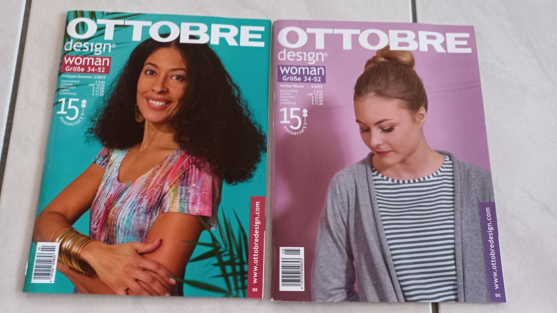 2x Ottobre Design Woman Zeitschriften, Schnittmuster 34-52 (Gebraucht ...