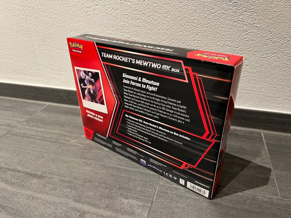🇬🇧 Pokémon Team Rocket's Mewtwo EX Box | SV10/DRI |OVP| EN (Neu und ...