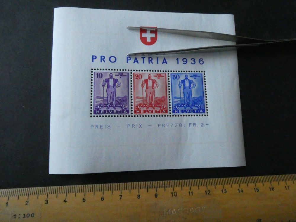 Sonderblock Pro Patria 1936 ** | Kaufen auf Ricardo