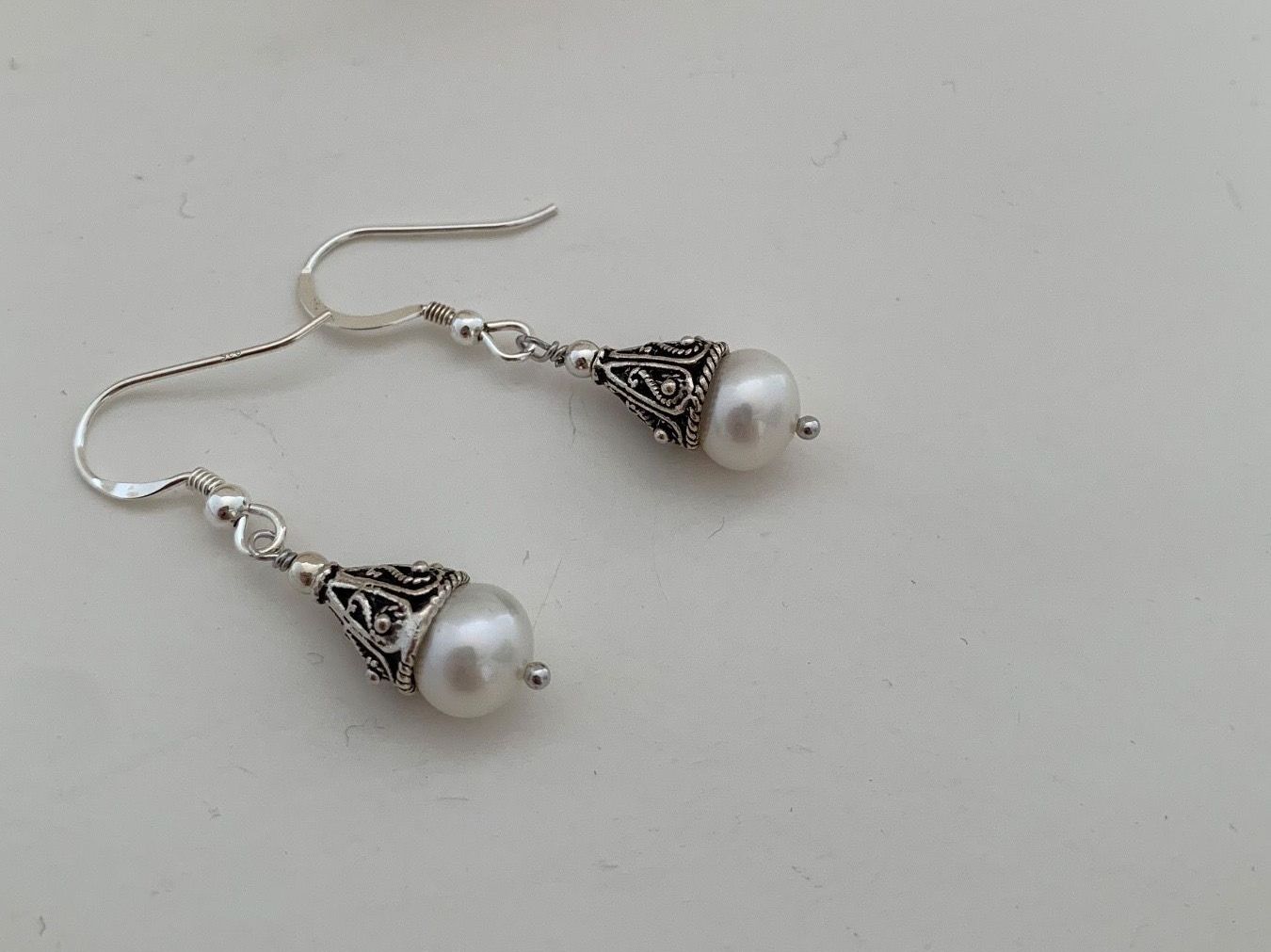Perlen Ohrhänger Sterling Silber orientalisch - Neu Ohrringe (Neu ...
