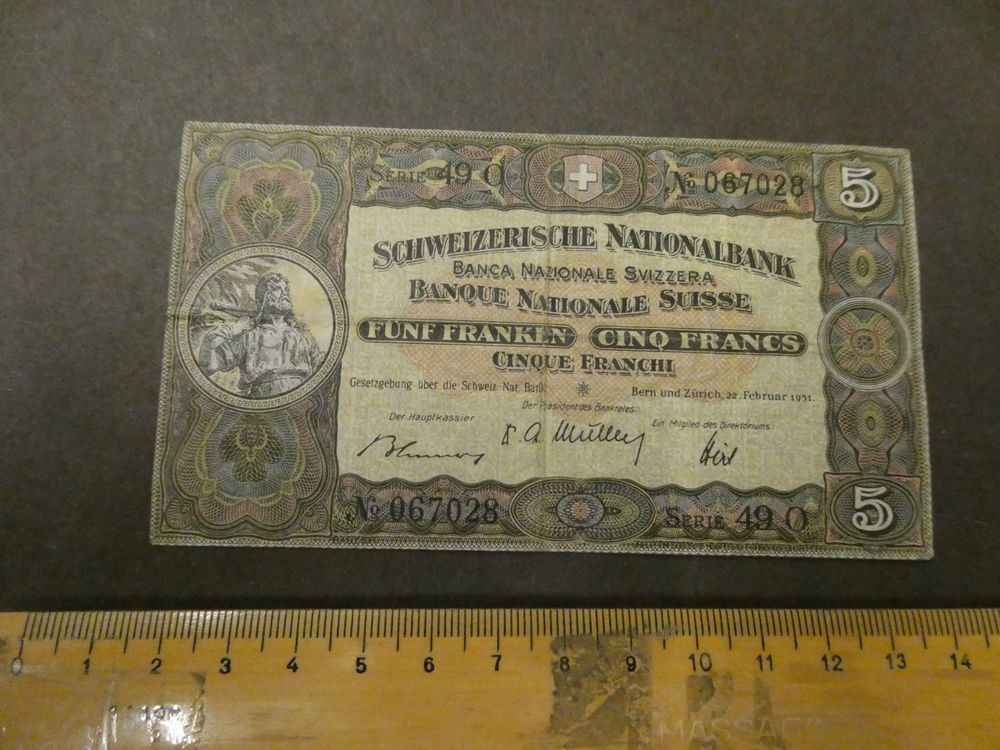 Schweiz 1951, 5 Franken (Gebraucht) in Hinterforst für CHF 9 – mit Lieferung auf Ricardo kaufen