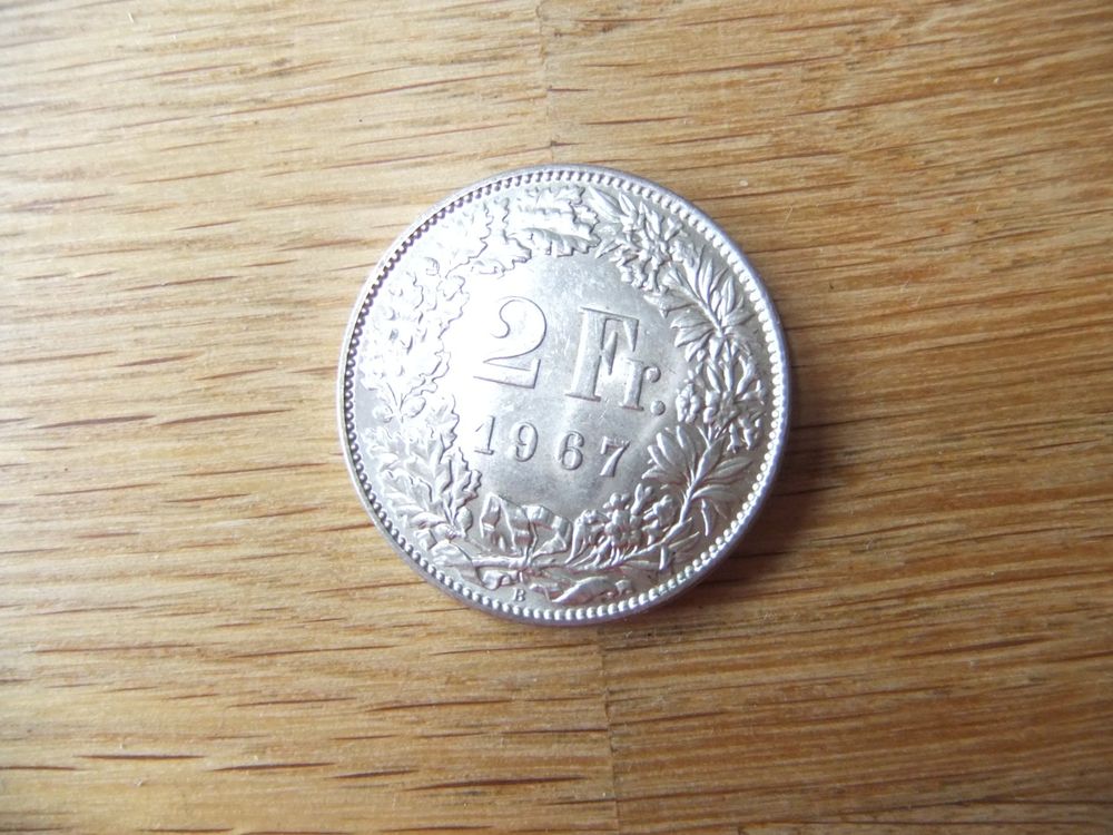 2 Franken Schweiz Helvetia 1967 wie neu (Gebraucht) in St. Niklaus VS für CHF 7 – mit Lieferung ...