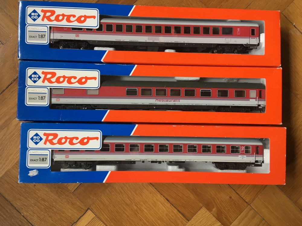 Roco: 3 IC-/EC-Wagen DB mit Speisewagen | Kaufen auf Ricardo