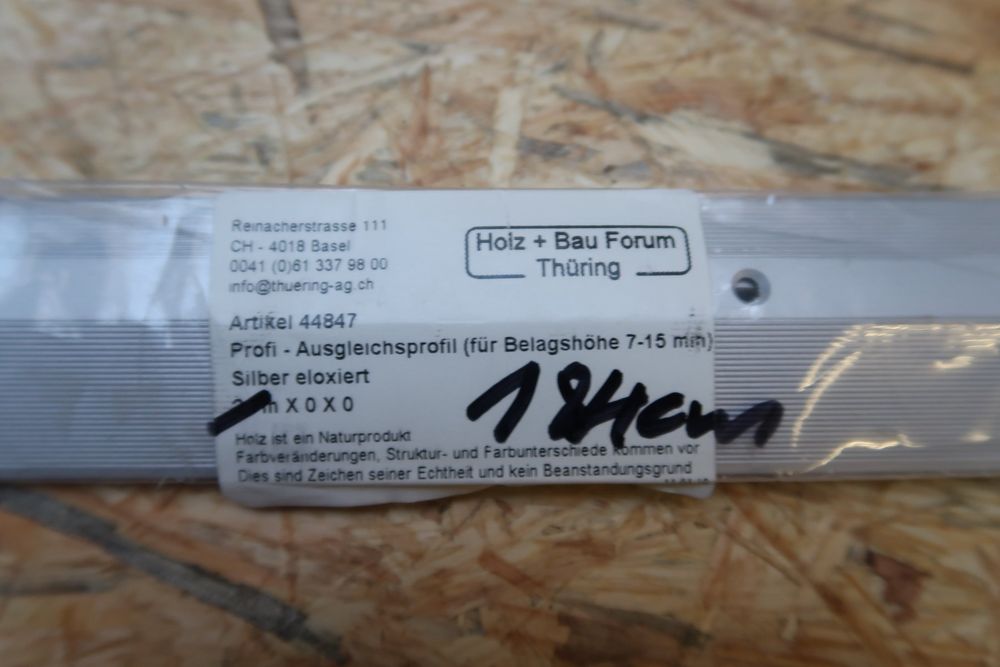 Bodenprofile, Übergangs- / Abschlussprofile für Parkett (Neu (gemäss Beschreibung)) in Oberwil ...