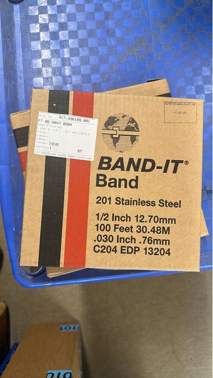 BAND-IT Band 201 Edelstahl 1/2 Zoll (Neu und originalverpackt) in ...