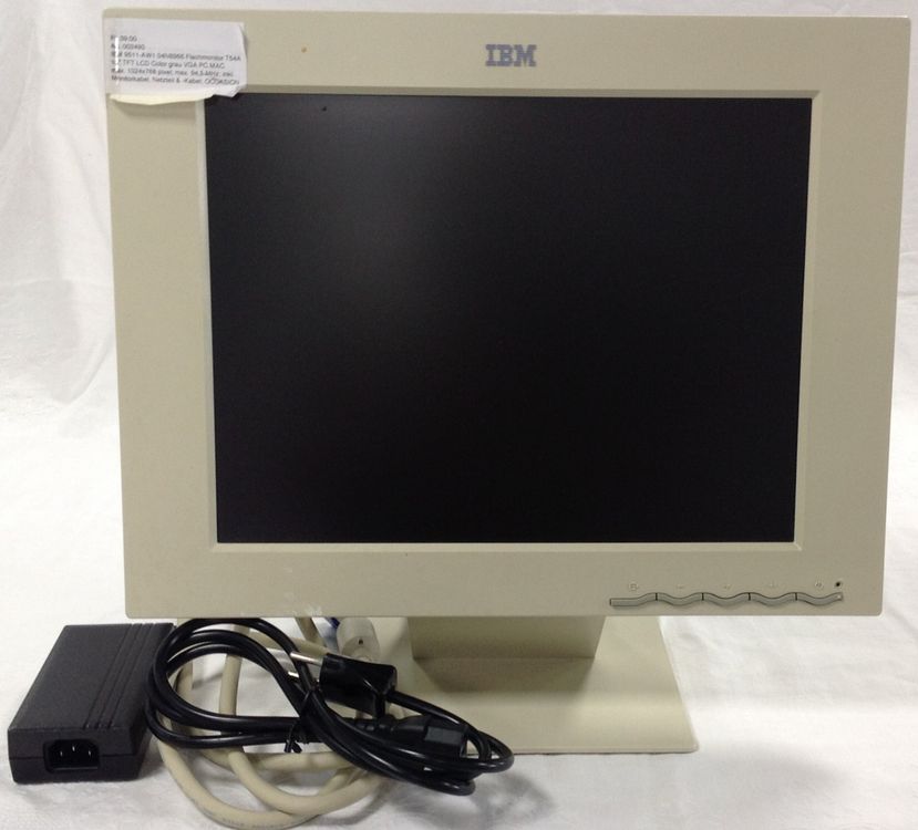 IBM 9511-AW1 04N8966 Flachmonitor T54A 15" TFT LCD (Gebraucht) in für ...
