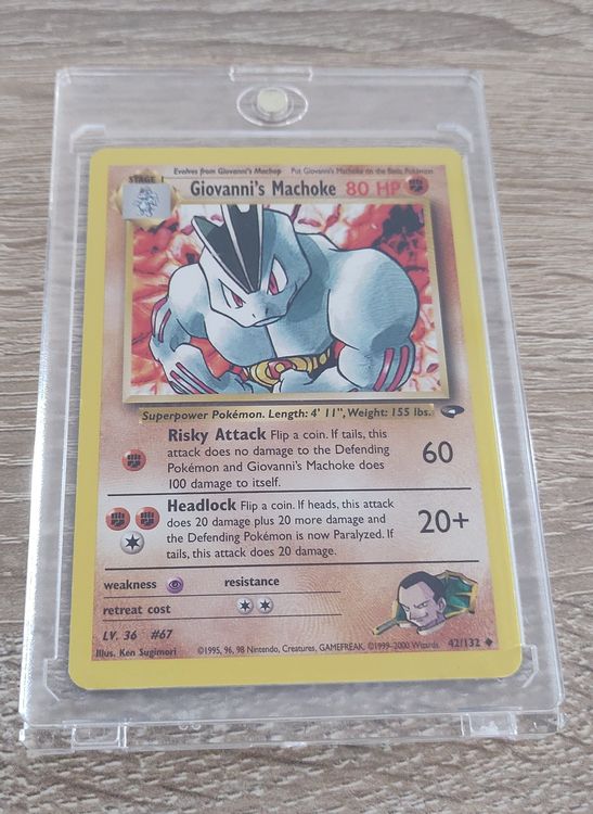 Pokemon 2000 Stage 1 Giovannis Machoke + Magnetic + Ständer (Neu ...