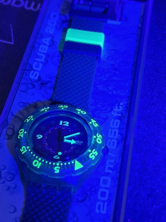 Seltene 1991 Swatch Scuba BLUE MOON SDN100, 38mm (Neu (gemäss ...