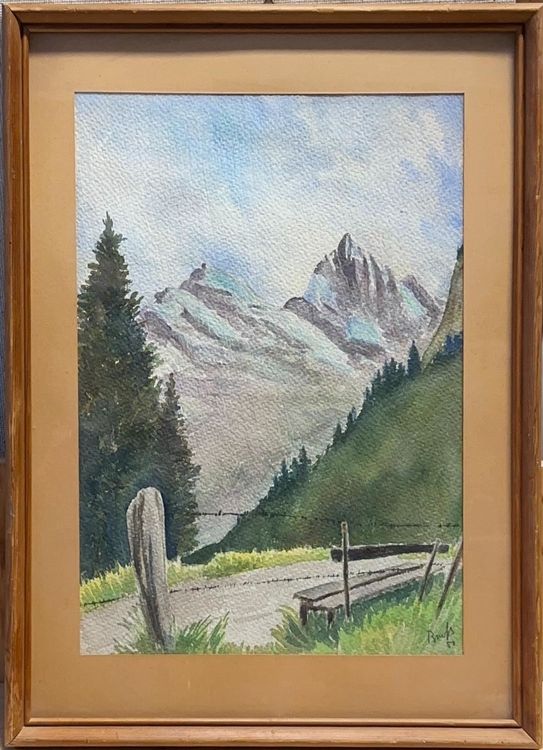 LANDSCHAFT AQUARELL SIGNIERT. | Kaufen auf Ricardo