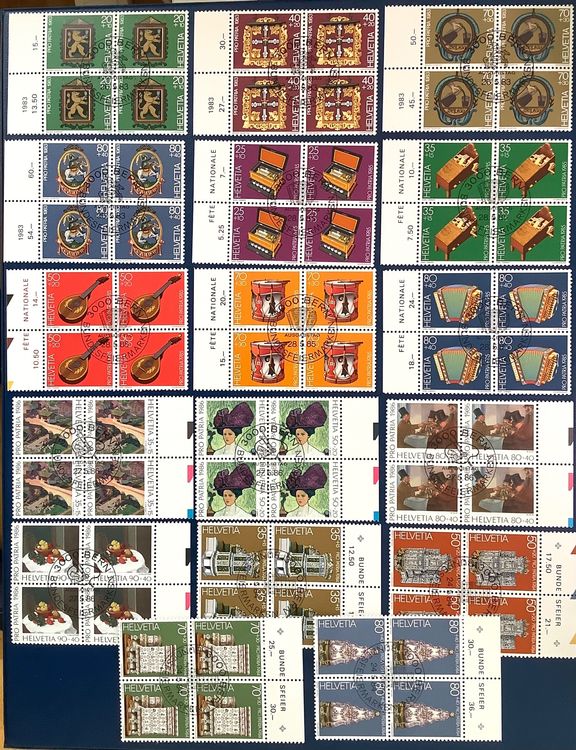 1983 - 1986 - Pro Patria Viererblock ET (Neu (gemäss Beschreibung)) in Liestal für CHF 11 – mit ...