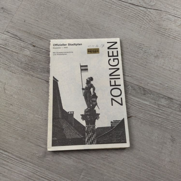 Offizieller Stadtplan Zofingen 1986, sehr guter Zustand | Kaufen auf ...