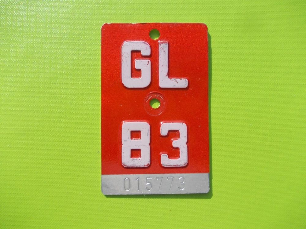 Velonummer / Fahrradnummer GL 83 (Gebraucht) in Gsteigwiler für CHF 11 – mit Lieferung auf ...