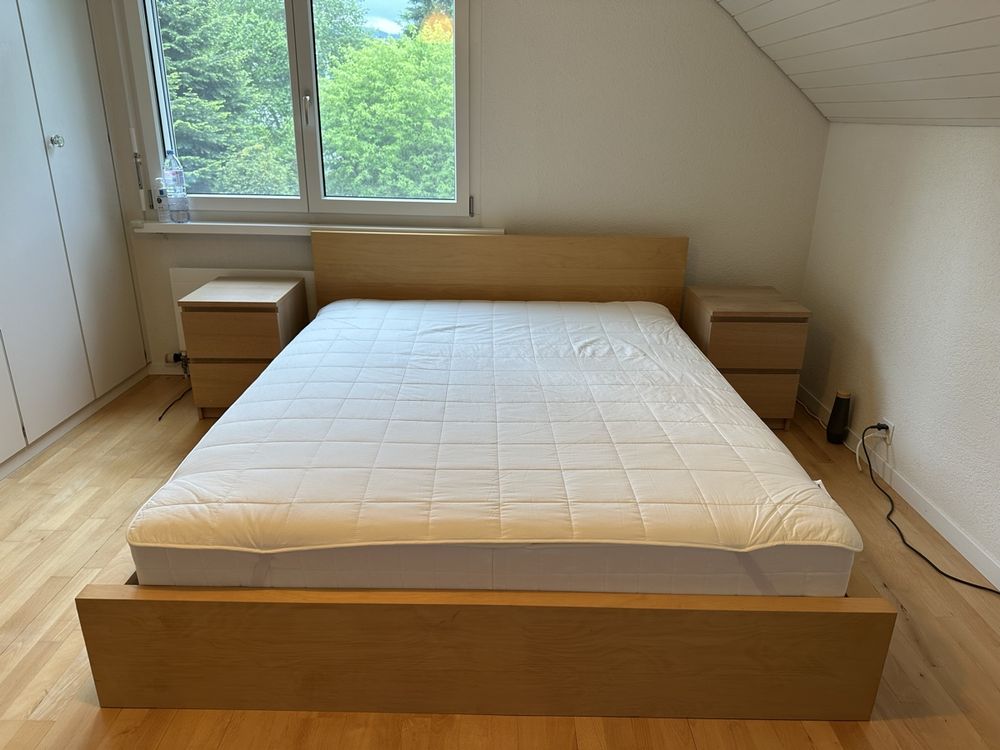 IKEA Bett / Bed 160x200 with side tables (Gebraucht) in Unterägeri für CHF 45 – nur Abholung auf ...