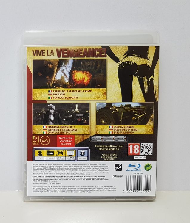 The Saboteur dein Feind übe Rache (Gebraucht) in Schüpfheim für CHF 11. ...