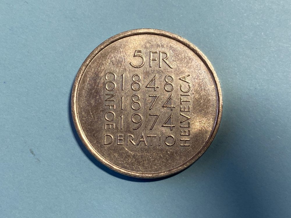 Gedenkmünze CONFOE DERATIO 1974 (Gebraucht) in Mülligen für CHF 4 – mit ...