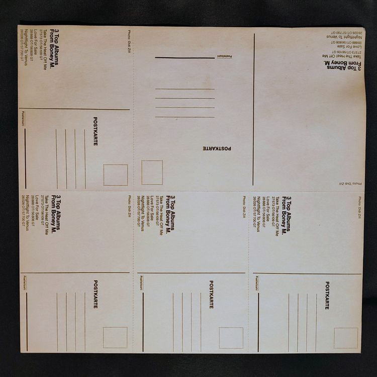 BONEY M – Hansa Postkarten Set 1978 Deutschland Selten ! (Gebraucht) in ...