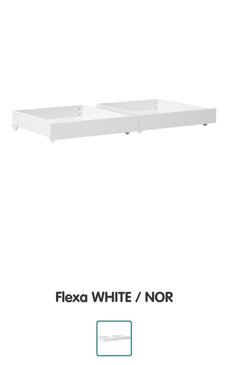 2x Bettschubladen Flexa White / Nor mit Rollen (Gebraucht) in Zürich für CHF 50 – nur Abholung ...