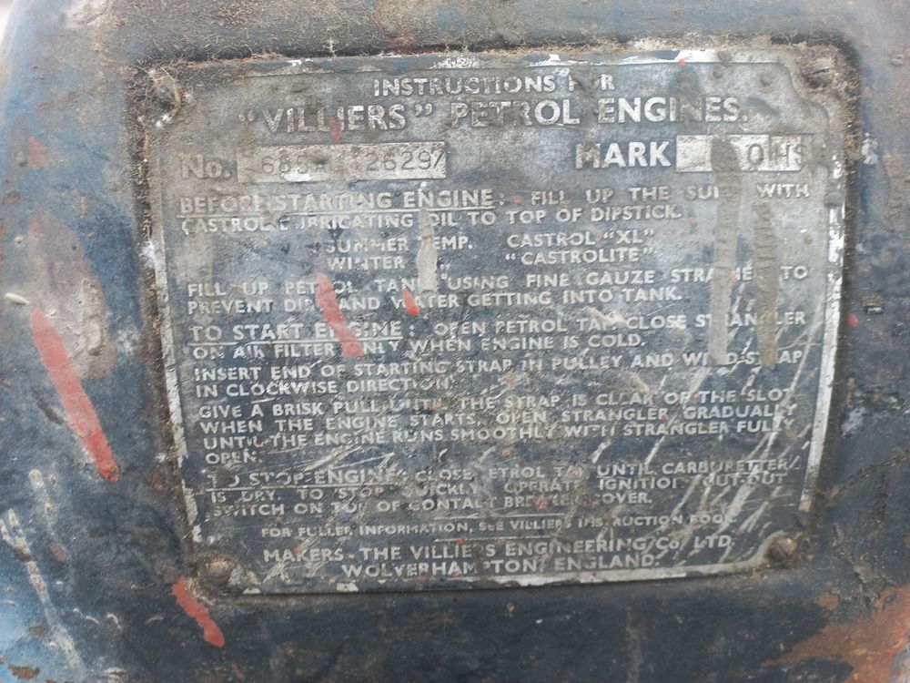 Oldtimer VILLIERS Benzin Motor Benzinmotor Stationärmotor 2 (Defekt) in ...