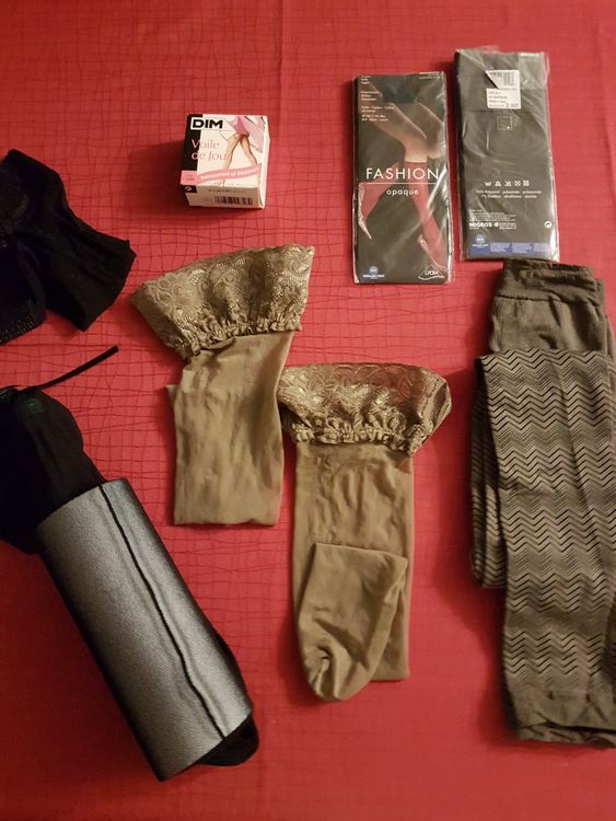 6 Paar Kniestrümpfe + sexy Strümpfe + Strumpfhosen 38/40 M (Neu (gemäss ...