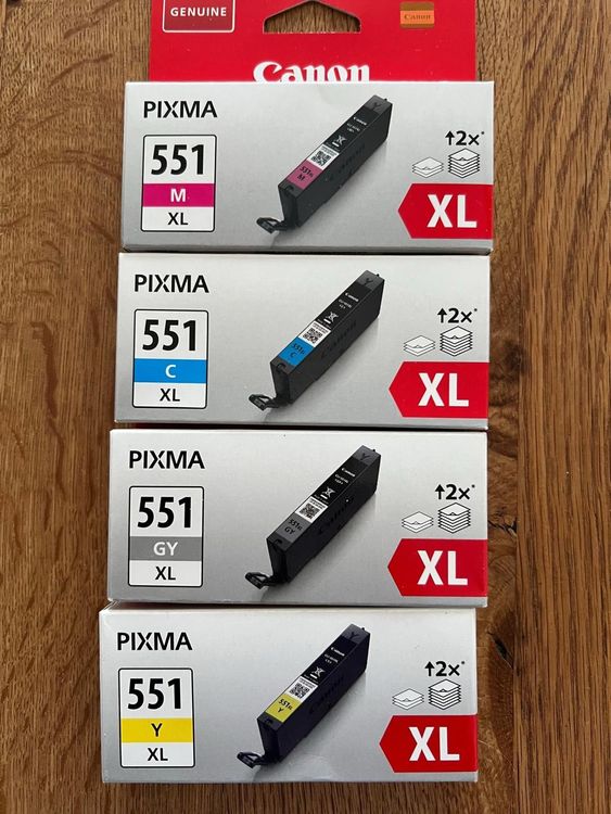 Canon Pixma 551 XL Multipack, 4 Patronen, Top Zustand! (Neu (gemäss ...