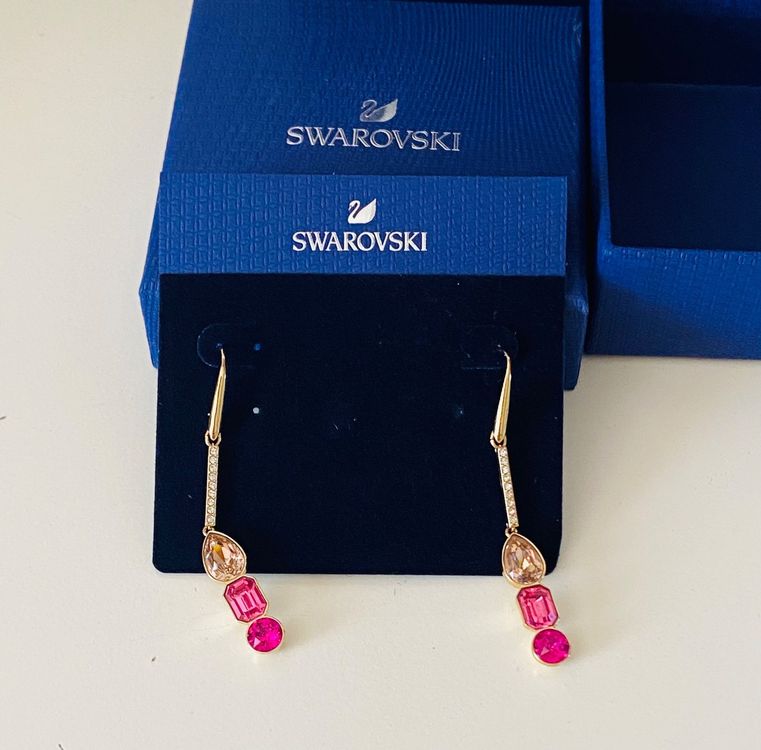 Swarovski Ohrringe neu und original pink | Kaufen auf Ricardo