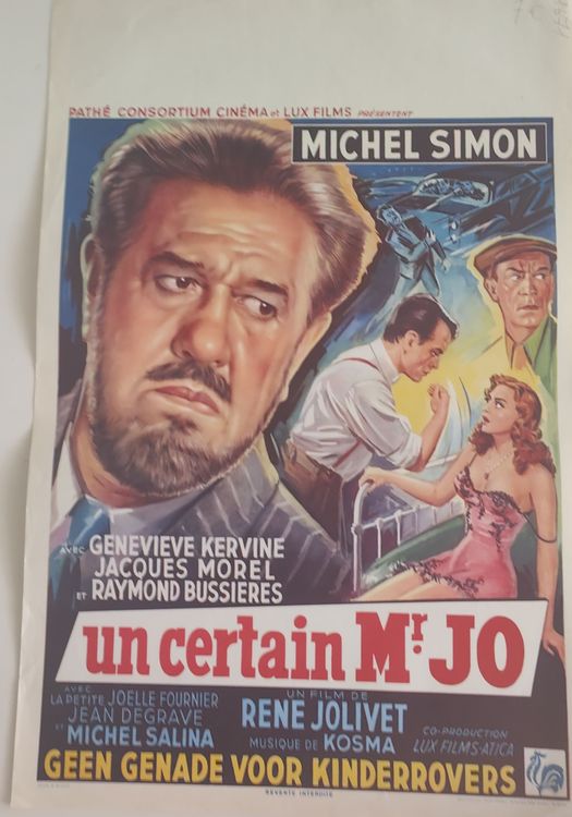 Affiche originale du film "Un certain Mr. Jo" Michel Simon (D'occasion ...