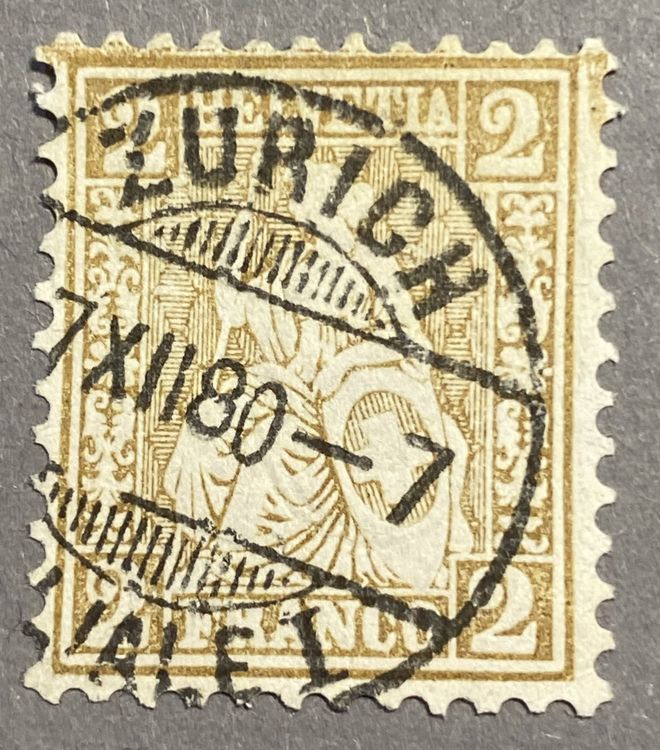 37 Vollstempel Zürich. Ausnahmestück fahlbraun | Kaufen auf Ricardo