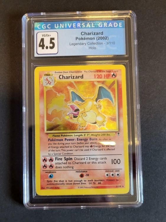 Charizard Holo 3/110, Legendary Collection, CGC 4.5 | Kaufen auf Ricardo