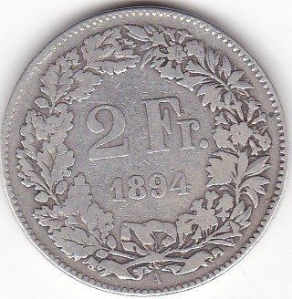 2 Franken 1894 Silber | Kaufen auf Ricardo