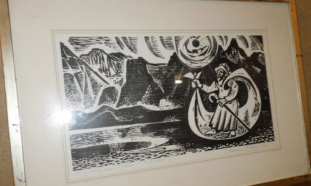 Kunst Holzschnitt 1972 - grosser Holzschnitt signiert (Gebraucht) in Sursee für CHF 7 – nur ...