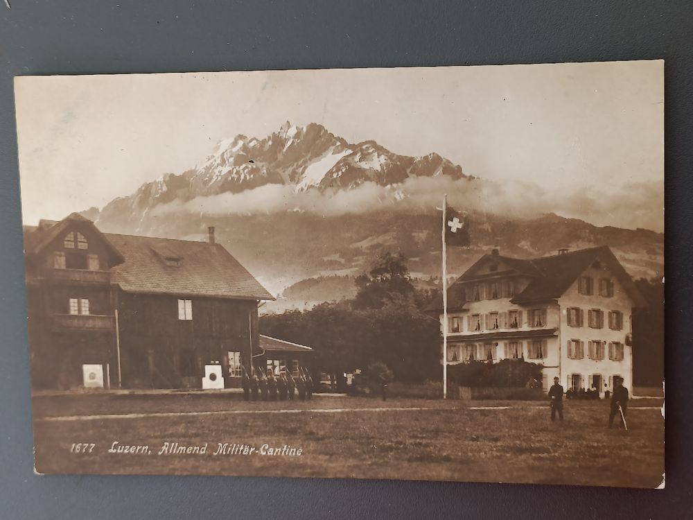 Photo Karte / Luzern - Allmend Militär Cantine Feldpost 1918 (Gebraucht ...