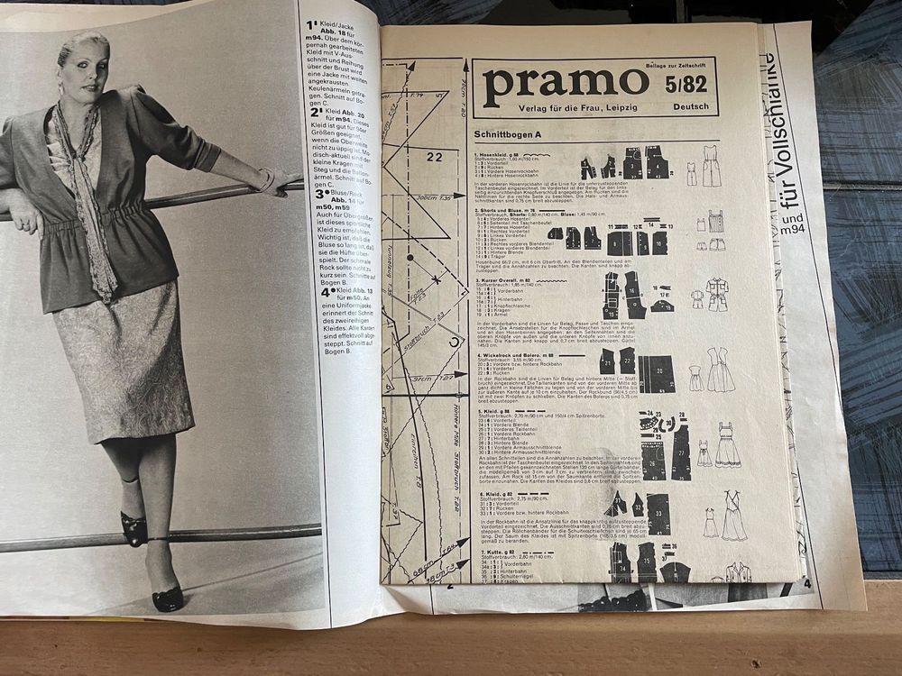 Pramo Mode zum selbermach 5/82 Schnittmuster Anleitungen (Gebraucht) in ...