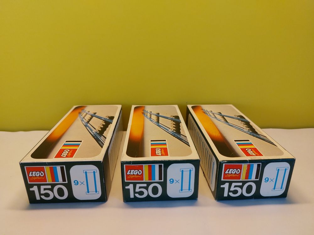 Lego System von 1966; Nr.150 - 3 x Schienenset 4,5V /12V NEU (Neu und ...