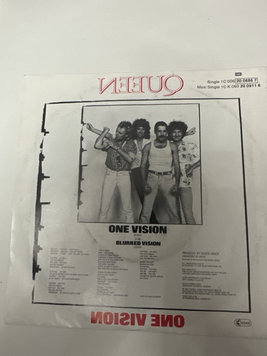 Queen One Vision Rare 7 Vinyl Single Collectors 59 Gebraucht